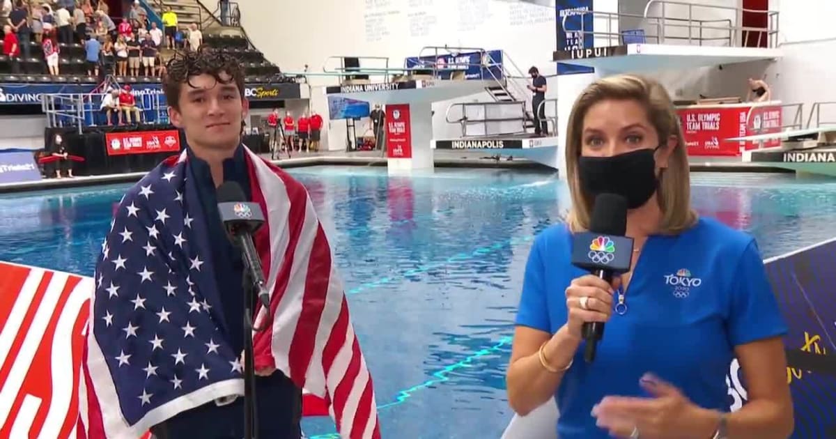 Team USA | Tyler Downs Men's 3-Meter Springboard Final Dive And Interview | Diving U.S. Olympic ...